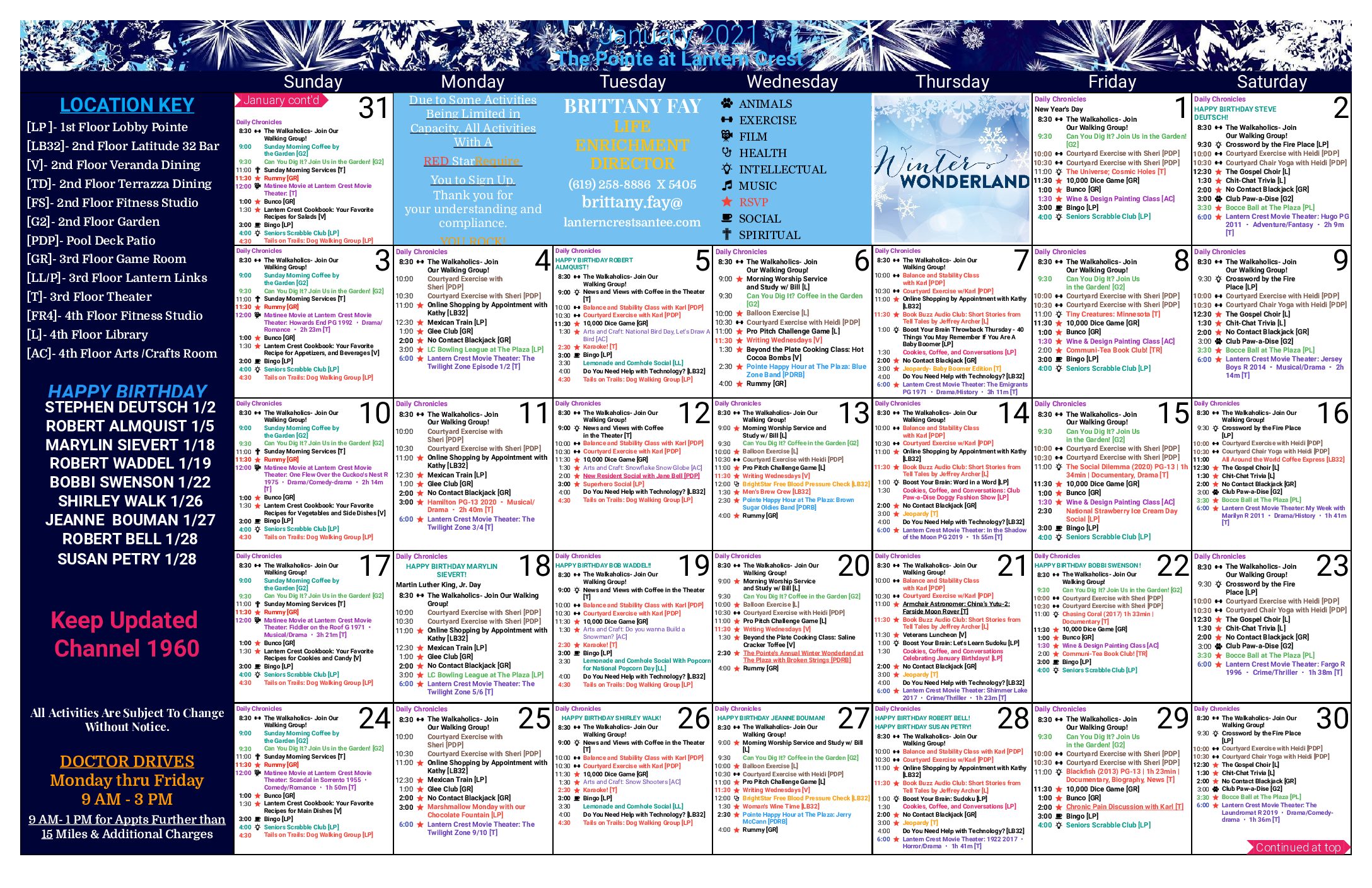 Events - Lantern Crest Senior Living Santee